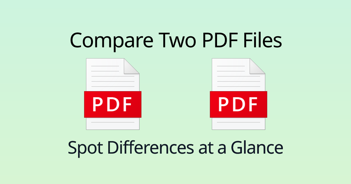 PDF Compare - Find Differences Between PDF Files | diff tools