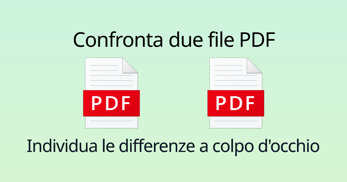 PDF Compare - Trova le differenze tra file PDF | diff tools
